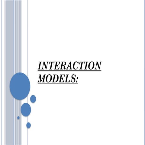 Interaction Models in Software Engineering | PPTX
