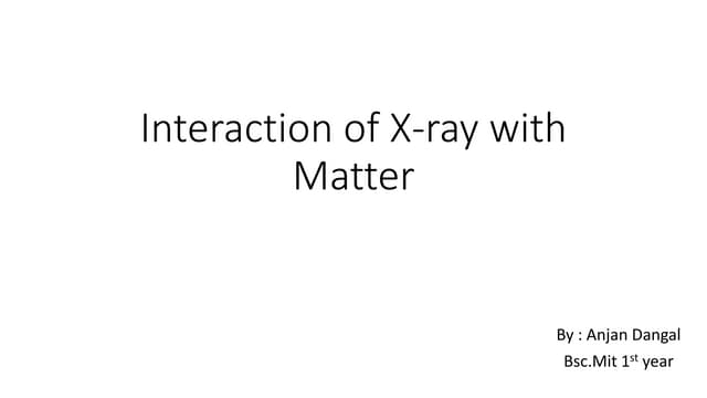 Characteristic and-bremsstrahlung-x-rays | PPTX