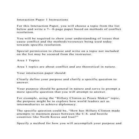 Interaction Paper 1 InstructionsFor this Interaction Paper, yo.docx