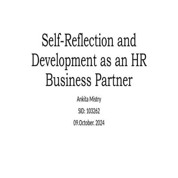 Interaction : Self Reflection and development | PPTX