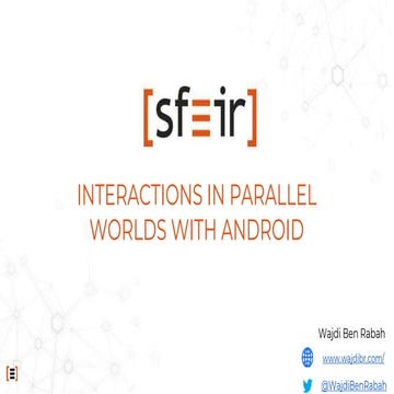 Interactions in parallel worlds with android | PPT