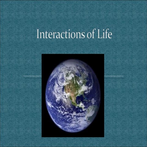 Interactions Of Life Ppt | PPT
