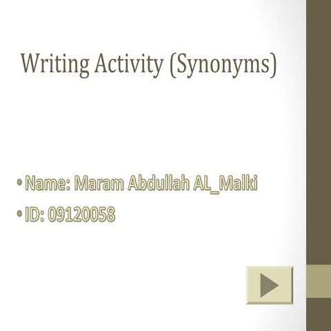 Teaching synonyms | PPTX