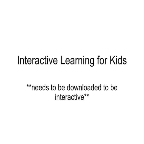 Interactive Pp For Kids | PPT