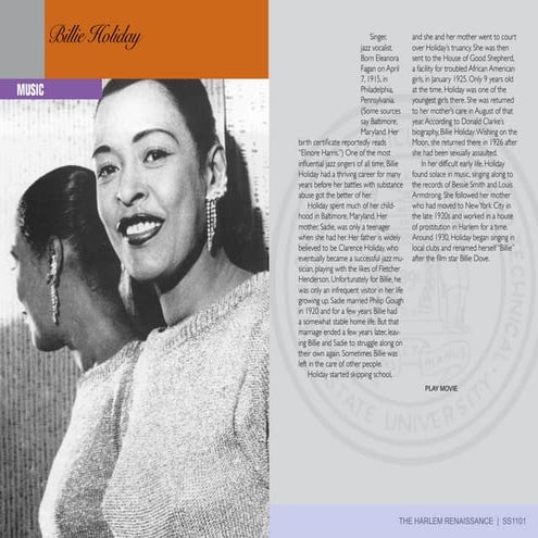 Harlem Renaissance Profiles | PDF