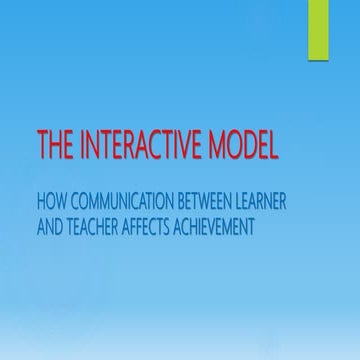 Interactive communication | PPTX | Educational Assessment | Education