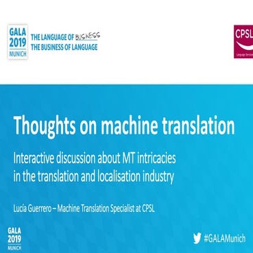 Thoughts on machine translation | PPT