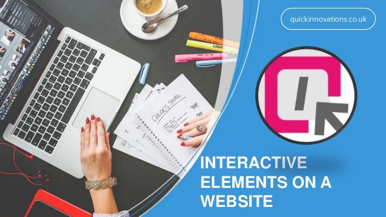 Interactive elements on a website