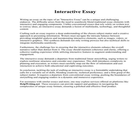 Interactive essay writing | PPTX