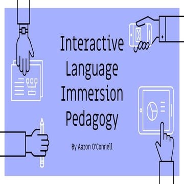 Interactive Language Immersion Pedagogy | PPT
