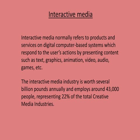 Interactive media | PPTX
