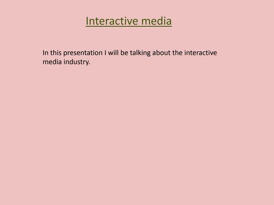 Interactive multimedia and its Type | PPT