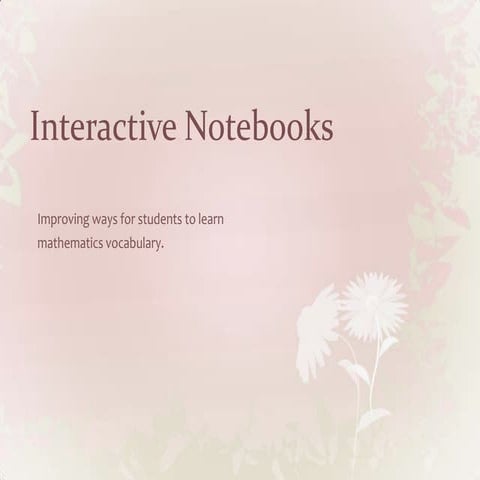 Interactive Mathematics Notebooks for Middle School | PPTX