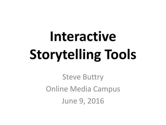 Digital Storytelling Tools | PPT