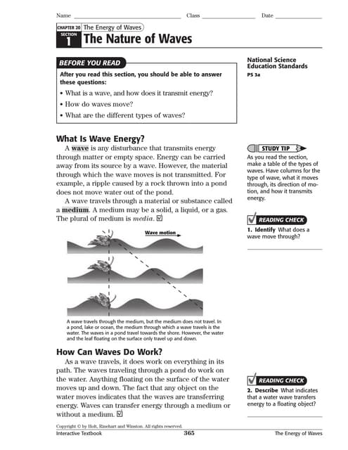 Grade 7 Science Quarter 3: Lesson2 WAVES | PPTX | Physics | Science