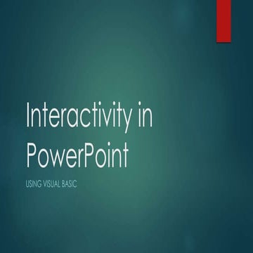 Interactivity in power point | PPT