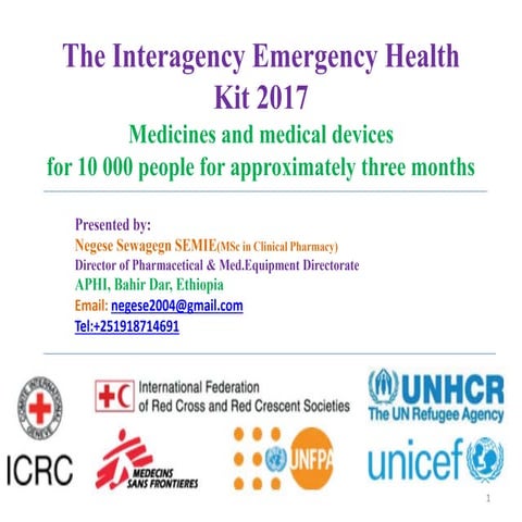 Interagency emergency health kit PPT | PPTX