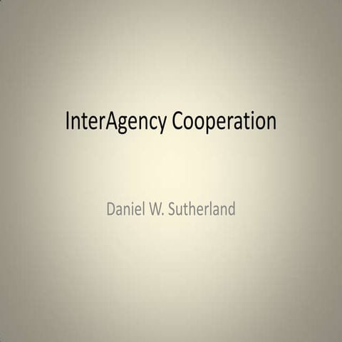 Inter agency introduction | PPTX