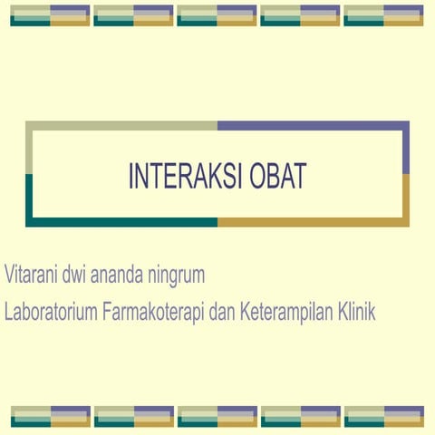 Interaksi obat | PPT
