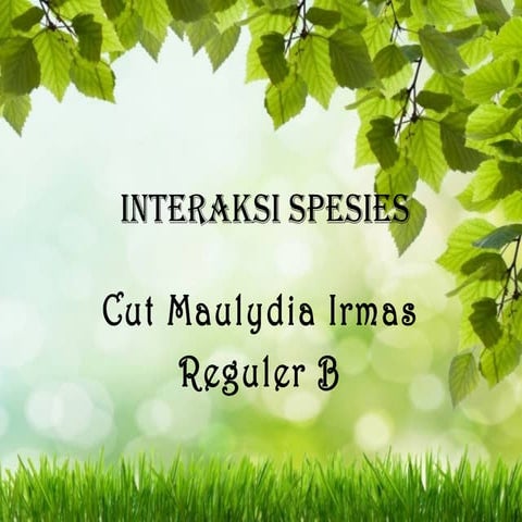 Interaksi spesies | PPT