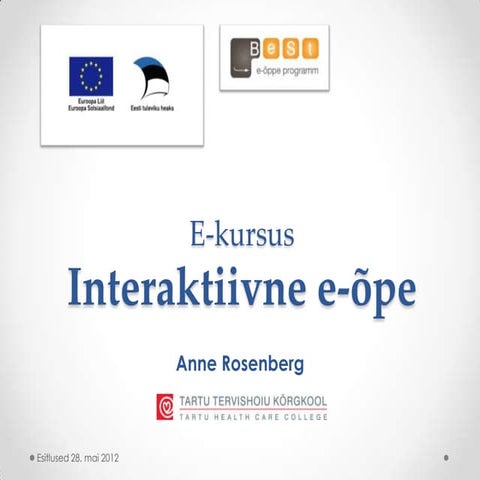 Interaktiivne e-ope esitlus-rosenberg | PPTX