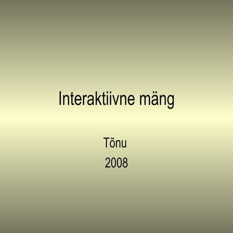 Interaktiivne mang 2 | PPT
