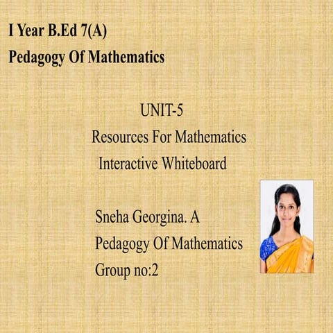 Resources for Teaching and learning Mathematics | PPT