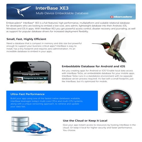 InterBase XE3 Datasheet | PDF