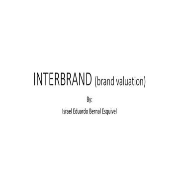 Interbrand | PPTX | Advertising Industry | Industries