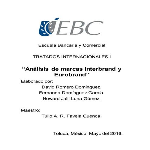 Modelo de valoración de una marca por interbrand | PDF