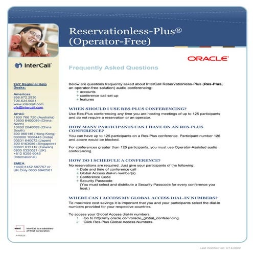 Oracle Intercalls | PDF