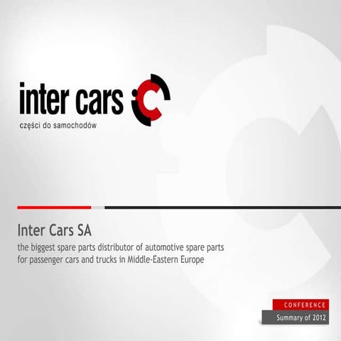 Inter Cars SA - Summary 2012 | PPTX
