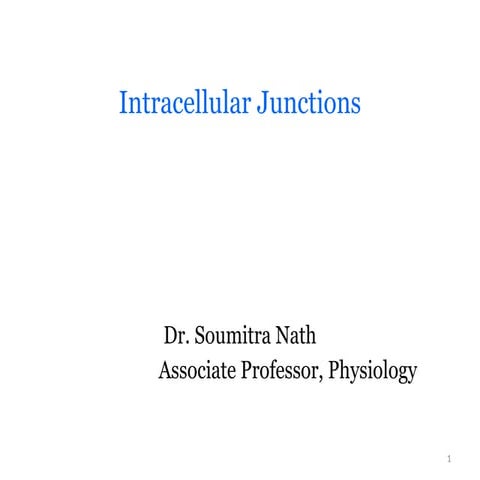 Physiology of different Intercellular Junctions. | PPTX