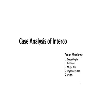 Interco case by deepak gupta & gruop. | PPTX