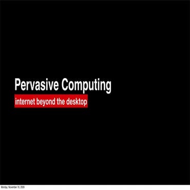 Pervasive Computing | PPTX