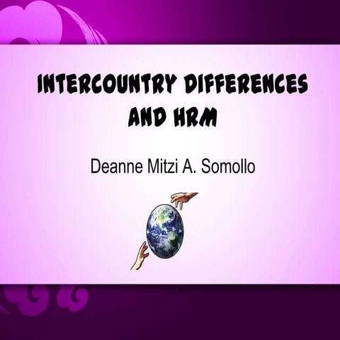 Intercountry differences and hrm | PPTX