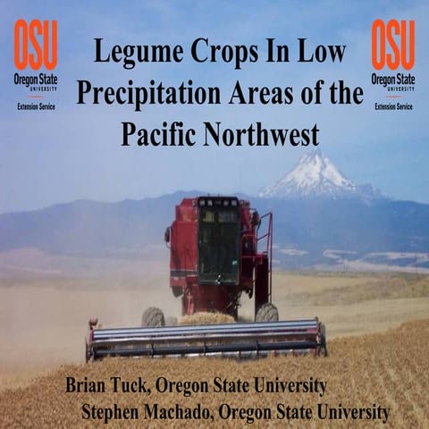 Legume Crops in Low Precipitation Areas of the Pacific Northwest | PPT