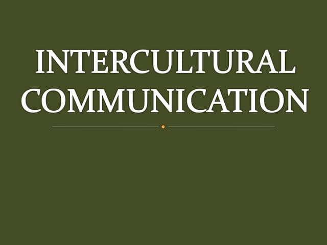 Non verbal message within intercultural communication(olfactics) | PPTX