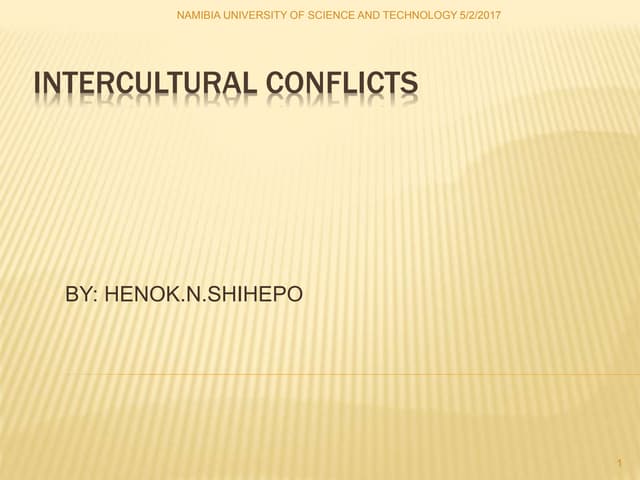 CULTURAL CONFLICT | PPTX