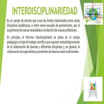 El arte de educar: La interdisciplinariedad en la educación