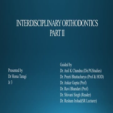 INTERDISCIPLINARY ORTHODONTICS RELATED TO PERIODONTICS | PPTX
