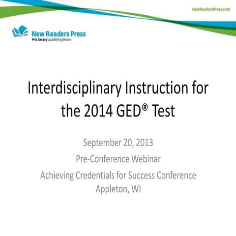 Handout: Cite It Right! Scoring GED RLA Test Extended Responses | PDF