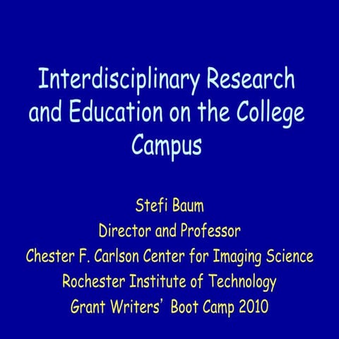 Interdisciplinary Research on the Campus.ppt