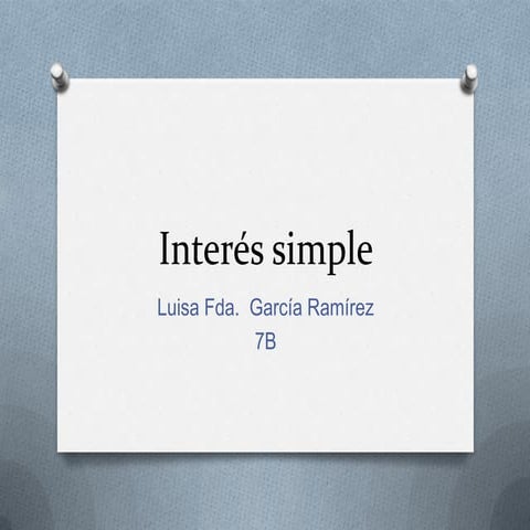 Interes simple | PPTX