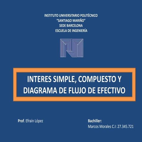 Interes simple, compuesto y diagrama de flujo de efectivo | PPTX