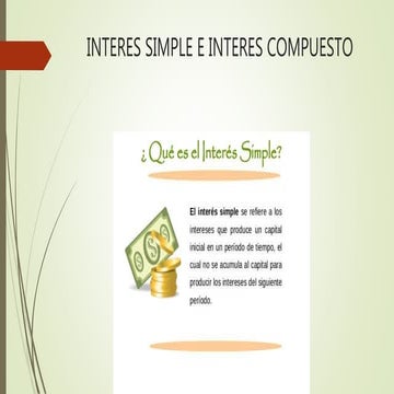 Interes simple y compuesto | PPTX