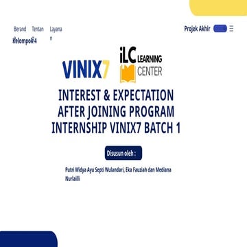 INTEREST & EXPECTATION after joining program interNship vinix7 batch 1.pptx