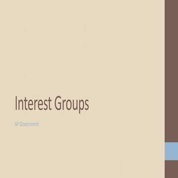 Interest Groups | PPT
