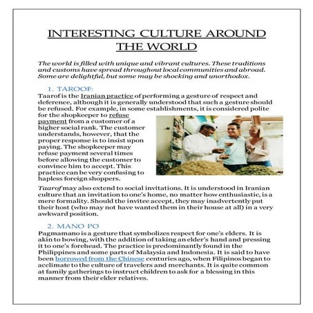 Interesting culture-around-the-world | DOCX