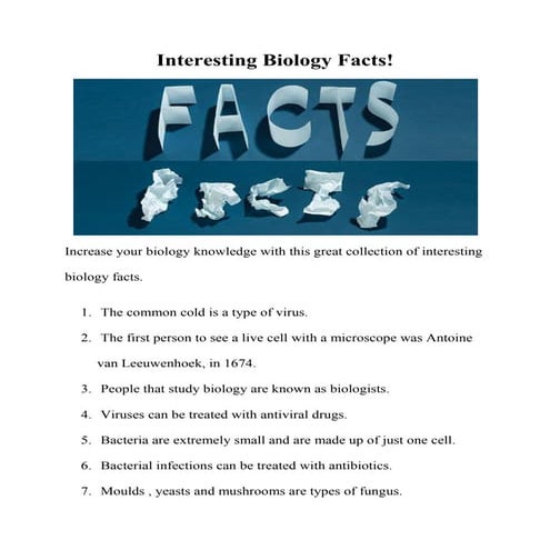 Interesting biology facts | PDF